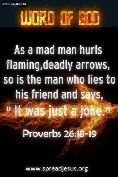 Word of God WhatsApp Status: Proverbs 26:18-19 | Daily Bible Verses